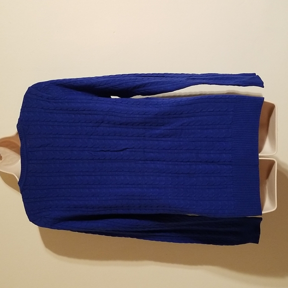 Laura Scott | Sweaters | Laura Scott Blue Cable Knit Sweater | Poshmark